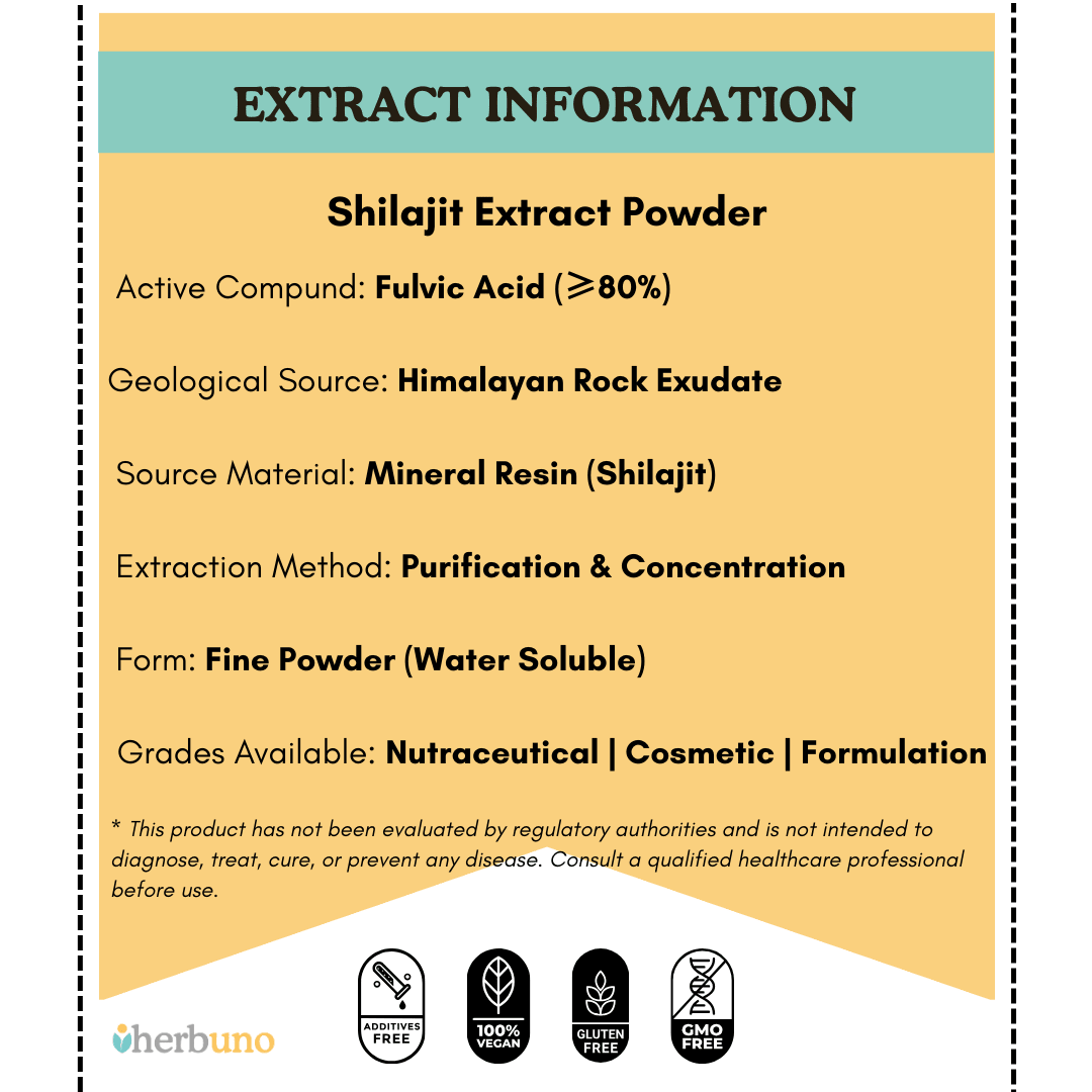 Shilajit Extract Powder (80% Fulvic Acid) | Bulk Indian Wholesalers